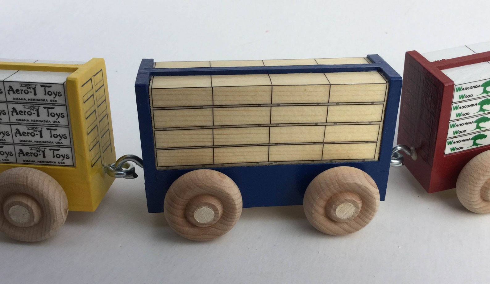 Blue Lumber Car for Wooden Toy Trains. - Etsy