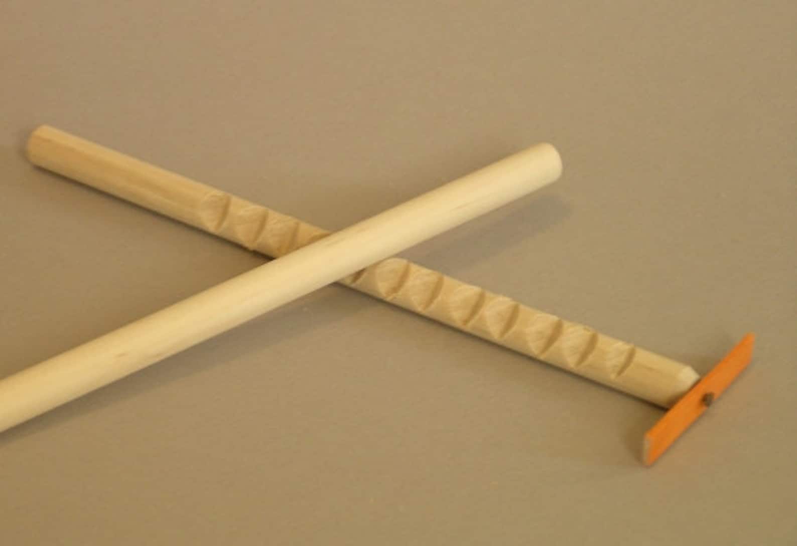 Hooey Stick With ORANGE Wooden Spinner. Also Called a Whimydiddle or ...