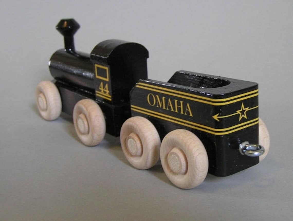 Black Painted Toy Locomotive Set. A Wooden Train Toy. - Etsy