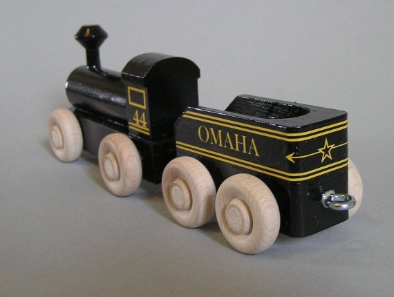 Black Painted Toy Locomotive Set. A Wooden Train Toy. - Etsy