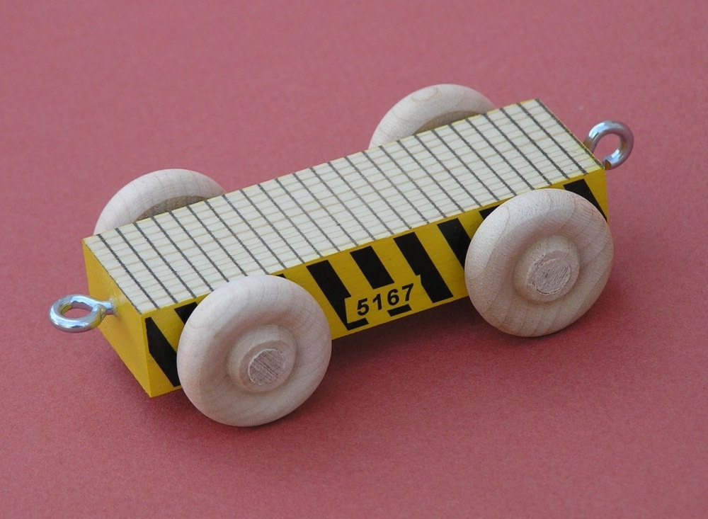 Wooden Toy Train Flat Car | Etsy