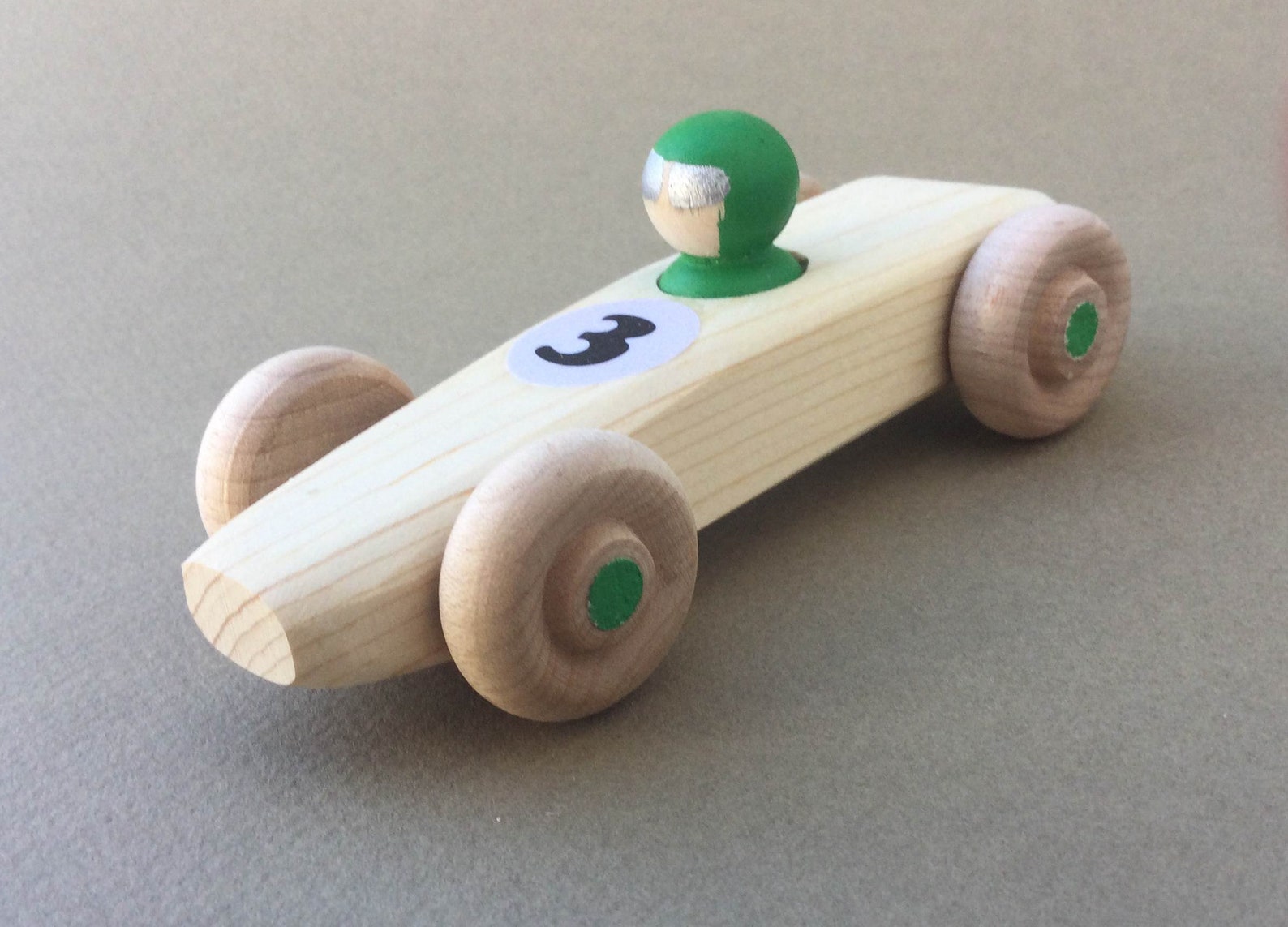 Green RAINBOW RACER, #3. Wooden Toy Race Car. - Etsy