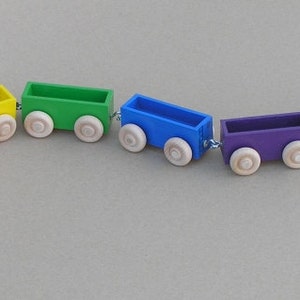 Wooden Toy Rainbow Train With Red Locomotive. - Etsy