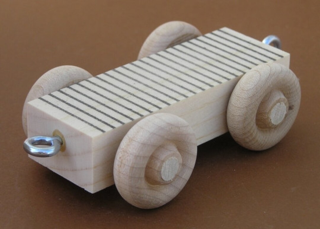 Wooden Toy Train Flat Car - Etsy