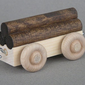 Wooden Log Car, Unpainted. - Etsy
