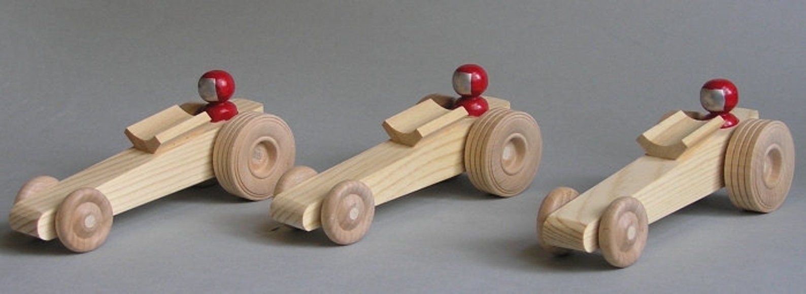 Wooden Toy Drag Racer Red Driver | Etsy