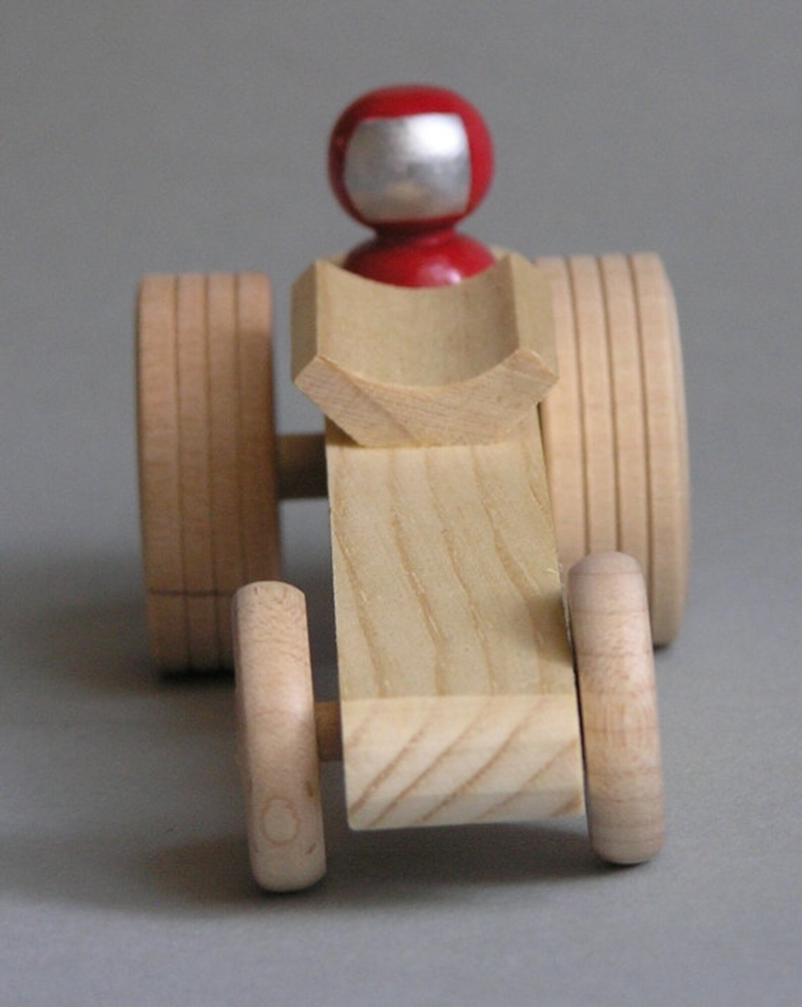 Wooden Toy Drag Racer Red Driver | Etsy