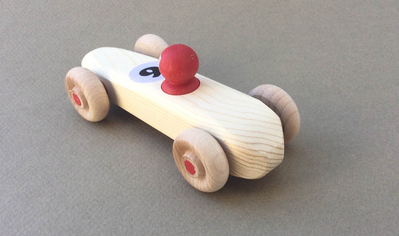 Red RAINBOW RACER 6. Wooden Toy Race Car. - Etsy