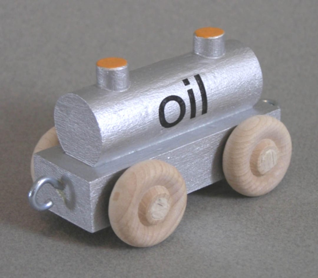 Wooden Toy Train Oil Tank Car - Etsy