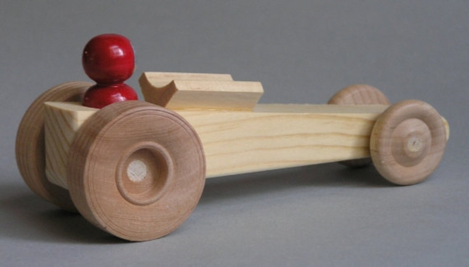 Wooden Toy Drag Racer Red Driver | Etsy