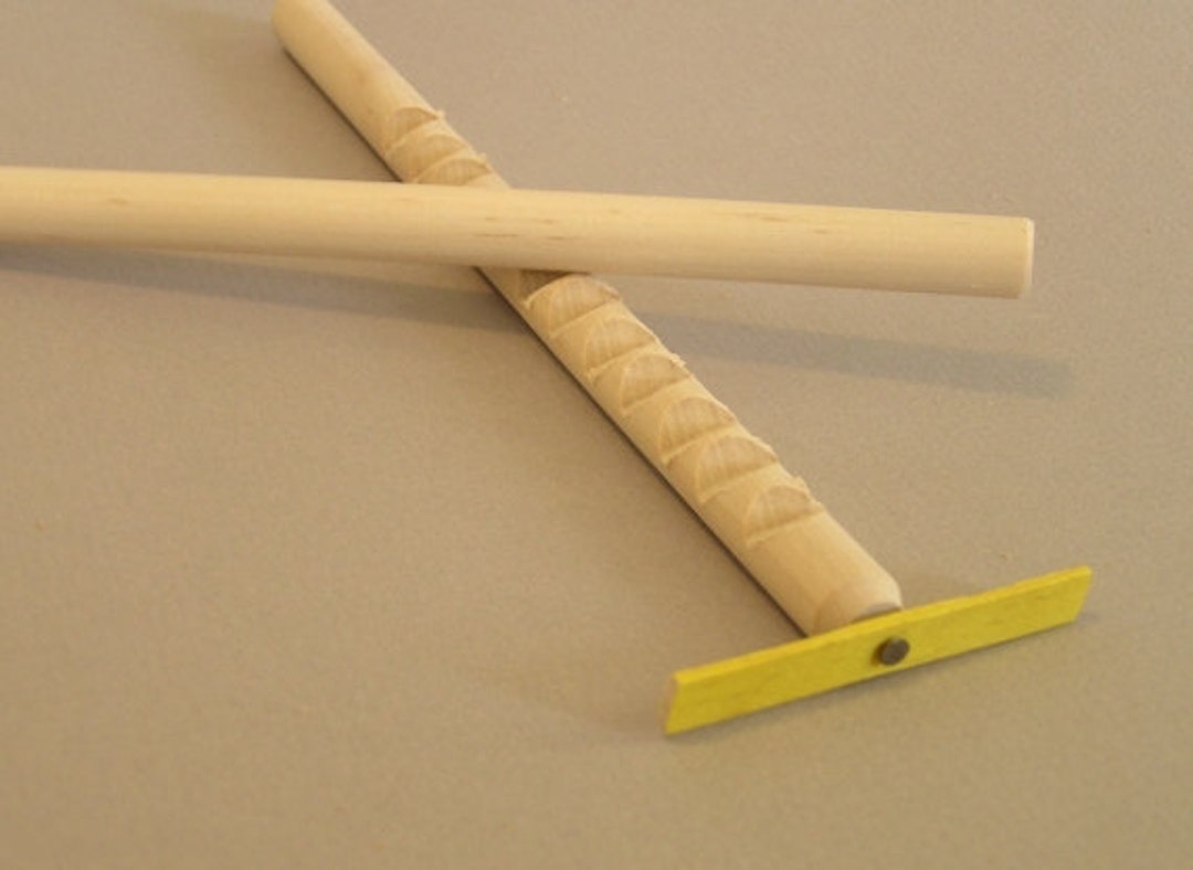 Hooey Stick With YELLOW Wooden Spinner. Also Called a Whimydiddle or ...
