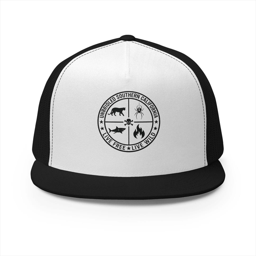 Unbridled Black CA Danger Logo 5 Panel Trucker Cap - Etsy