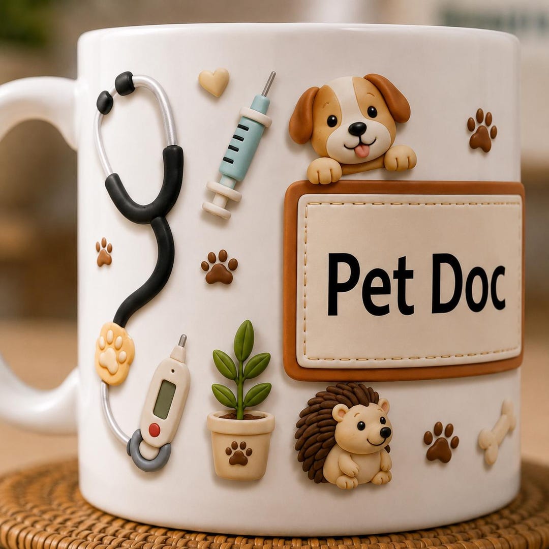 Veterinarian Mug Sublimation Template, Veterinary Technician Gift, Pet ...