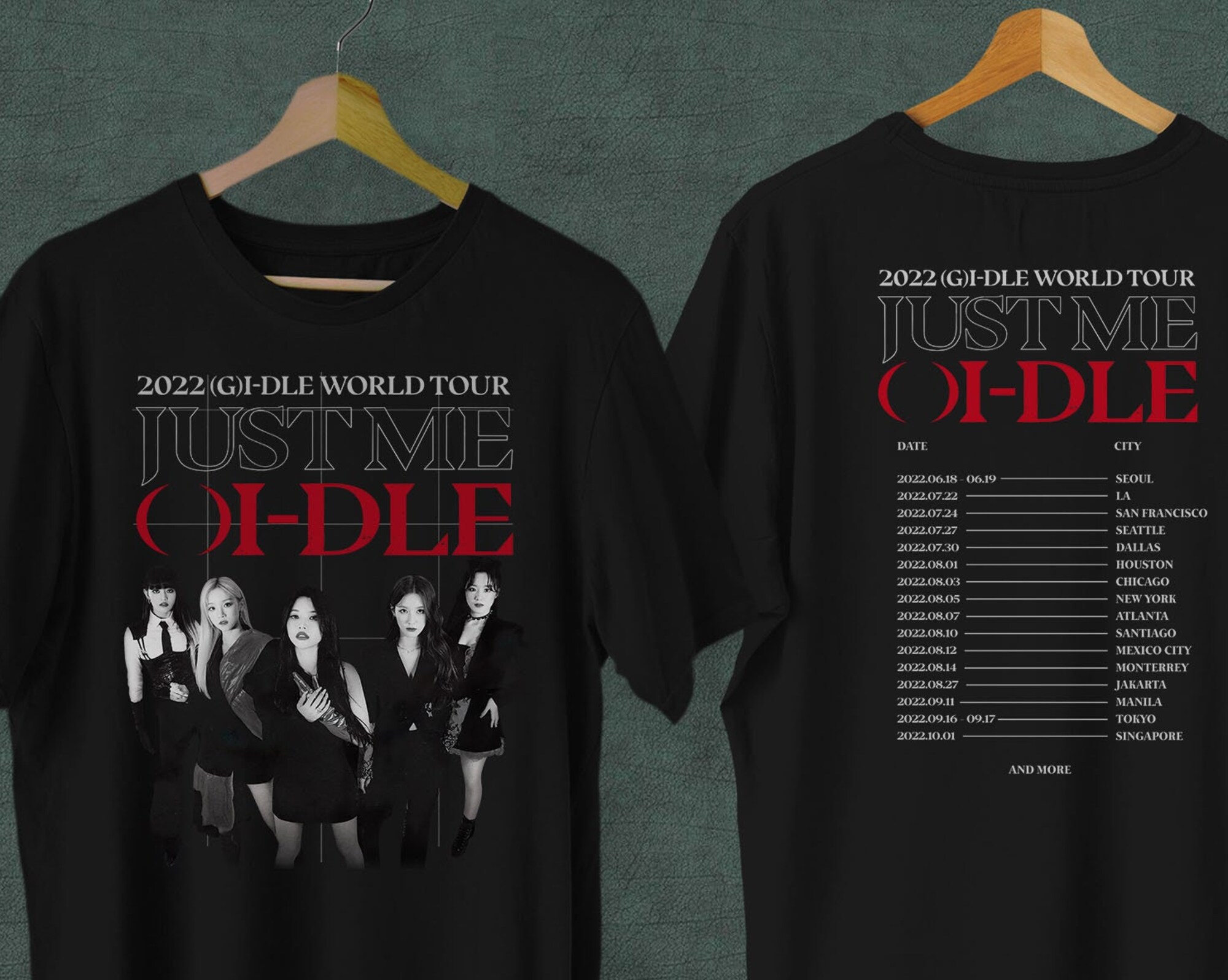 GIDLE Just Me World Tour 2022 Shirt, Idle 2022 World Tour Shirt
