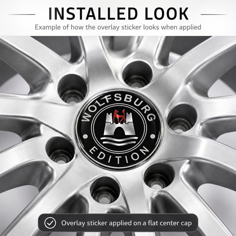Wolfsburg Wheel Cap Stickers Set of 4 – 3D Domed Resin Overlays - Etsy ...