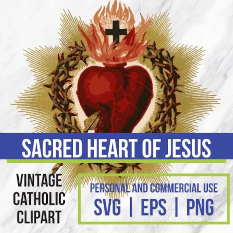 Sacred Heart of Jesus - Etsy
