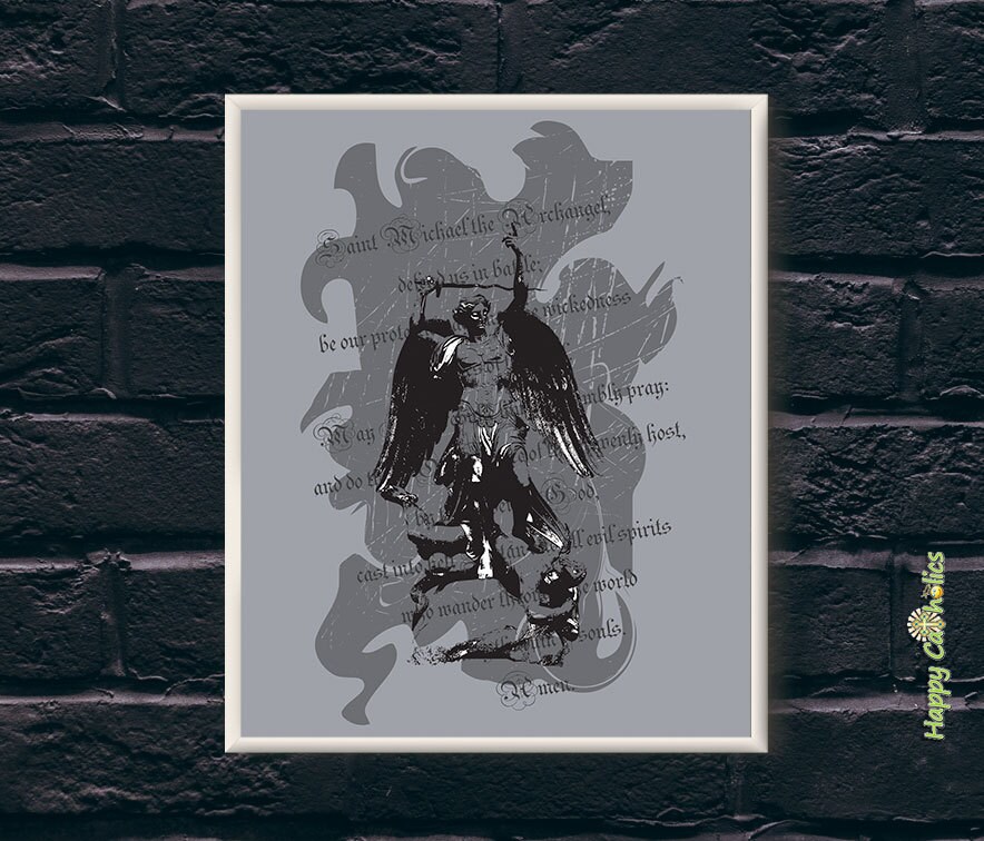 Saint Michael St. Michael Catholic Prayers Catholic Art Print Saint Art ...