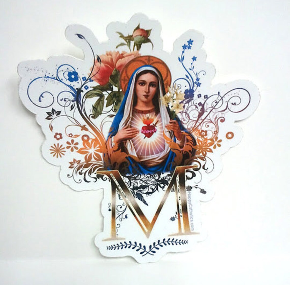 Catholic Stickers // Catholic Art // Virgin Mary Stickers // - Etsy