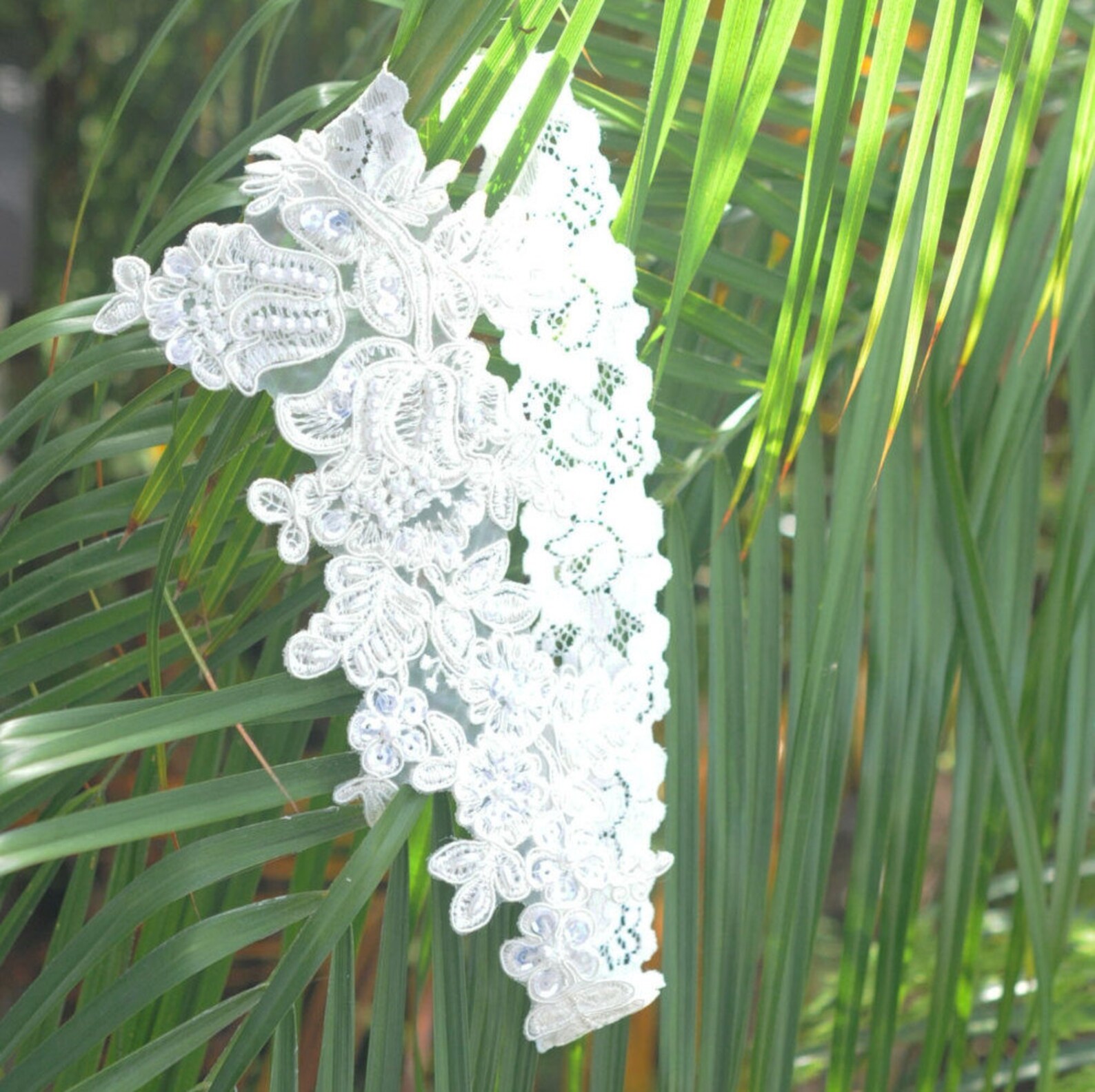Plus Size Lace Flower Garter With Sequins Beads for Plus Size,plus Size ...