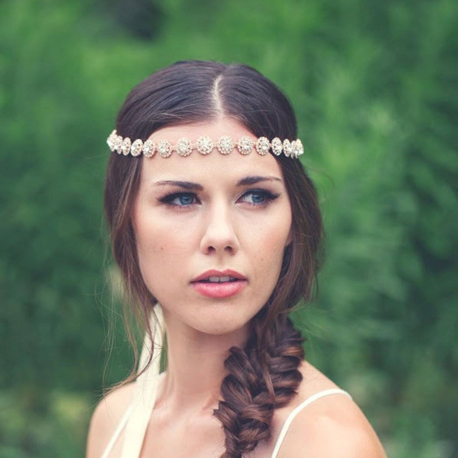 Rose Gold Headbandboho Chic Rose Gold Halo Exotic Wedding - Etsy