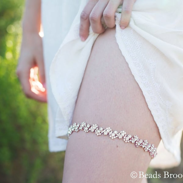 Rhinestone Garter - Etsy