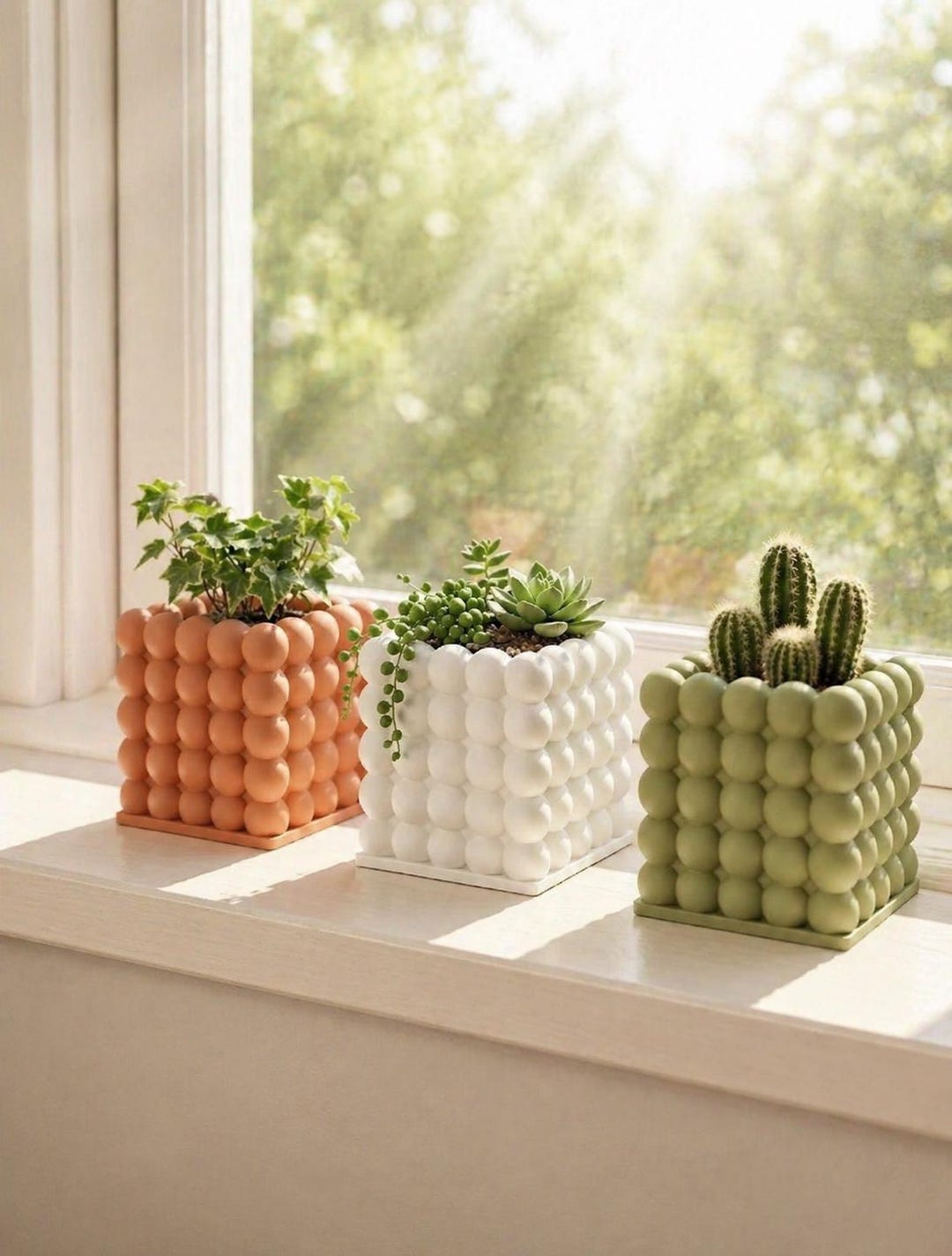 Pastel Bubble Planter – 3D Printed Decorative Plant Pot - Etsy