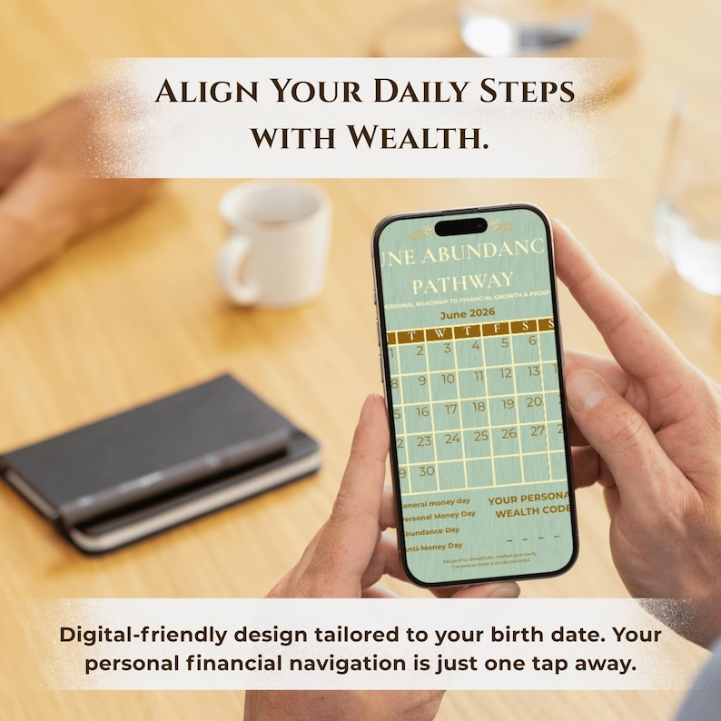 Personalized June Money Calendar With Wealth Code, Custom Numerology ...