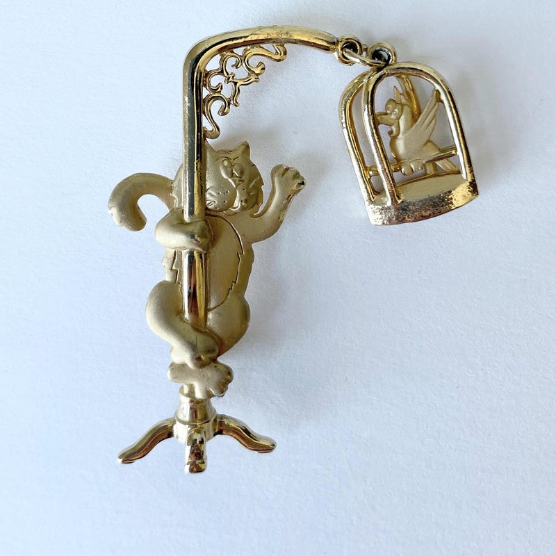 Vintage Jj Jonette Cat Pins - Etsy
