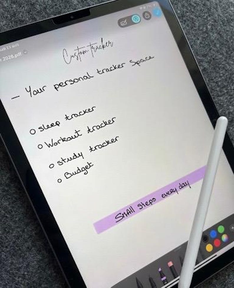 Minimalist Digital Planner & Habit Tracker (PDF Download) - Etsy