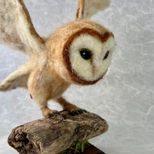 Swooping Barn Owl Barn Owl Sculpture Realistic Barn Owl OOAK Needle ...