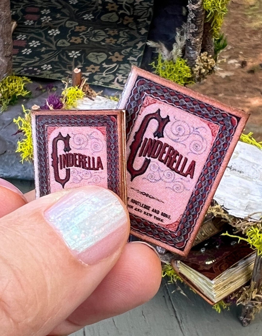 Printable Cinderella Mini Book - 1/12 Dollhouse Size - 1/6 Fashion Doll ...