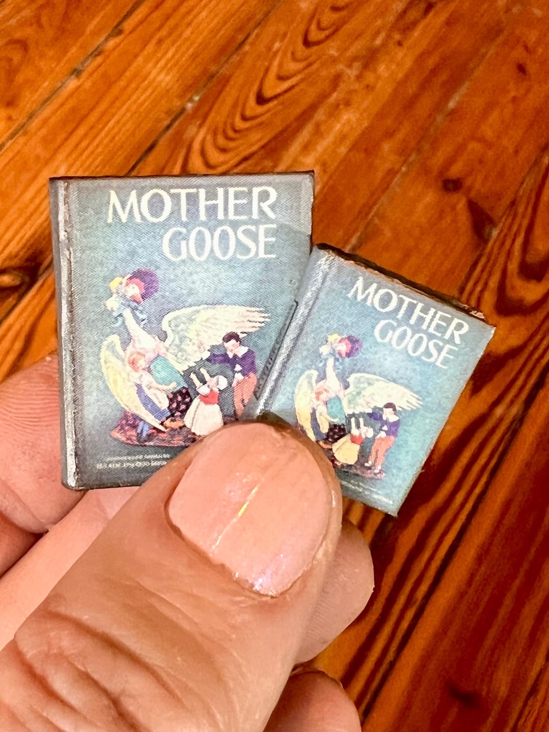 Printable Mother Goose Miniature Book: Vintage Dollhouse DIY (digital ...