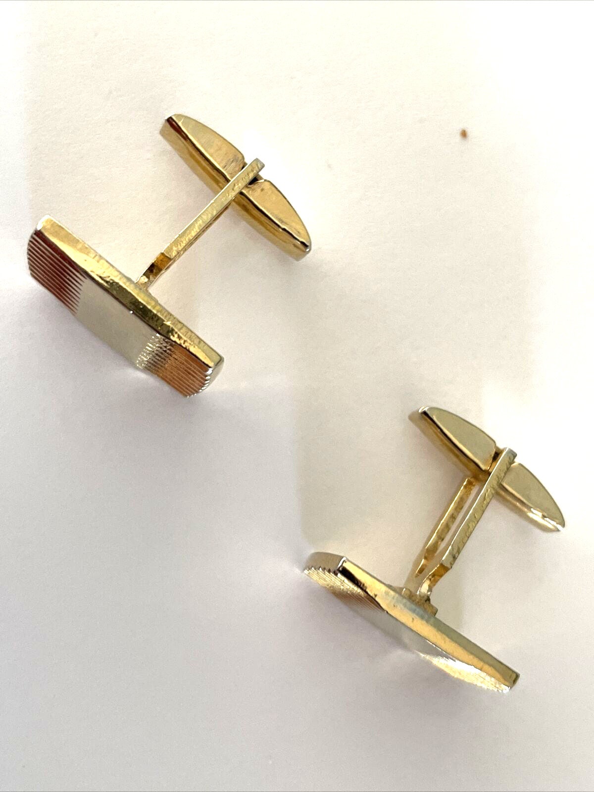 Vintage MCM Gold-tone Rectangle Cufflinks W/ Carved Design - Etsy