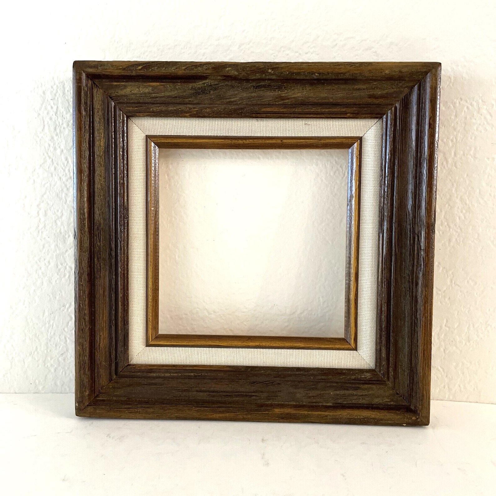 Vintage Mid Century Square Wood Picture Frame 6x6 Window - Etsy