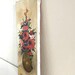 Narrow Vintage Still Life Floral Rose Bouquet Painting 6x16 Signed ...