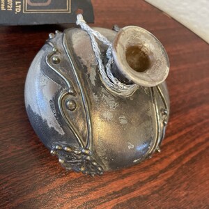 Vintage DOMAR Vase Israel Hand Blown Decorated 2.25” Tall W Tag ...