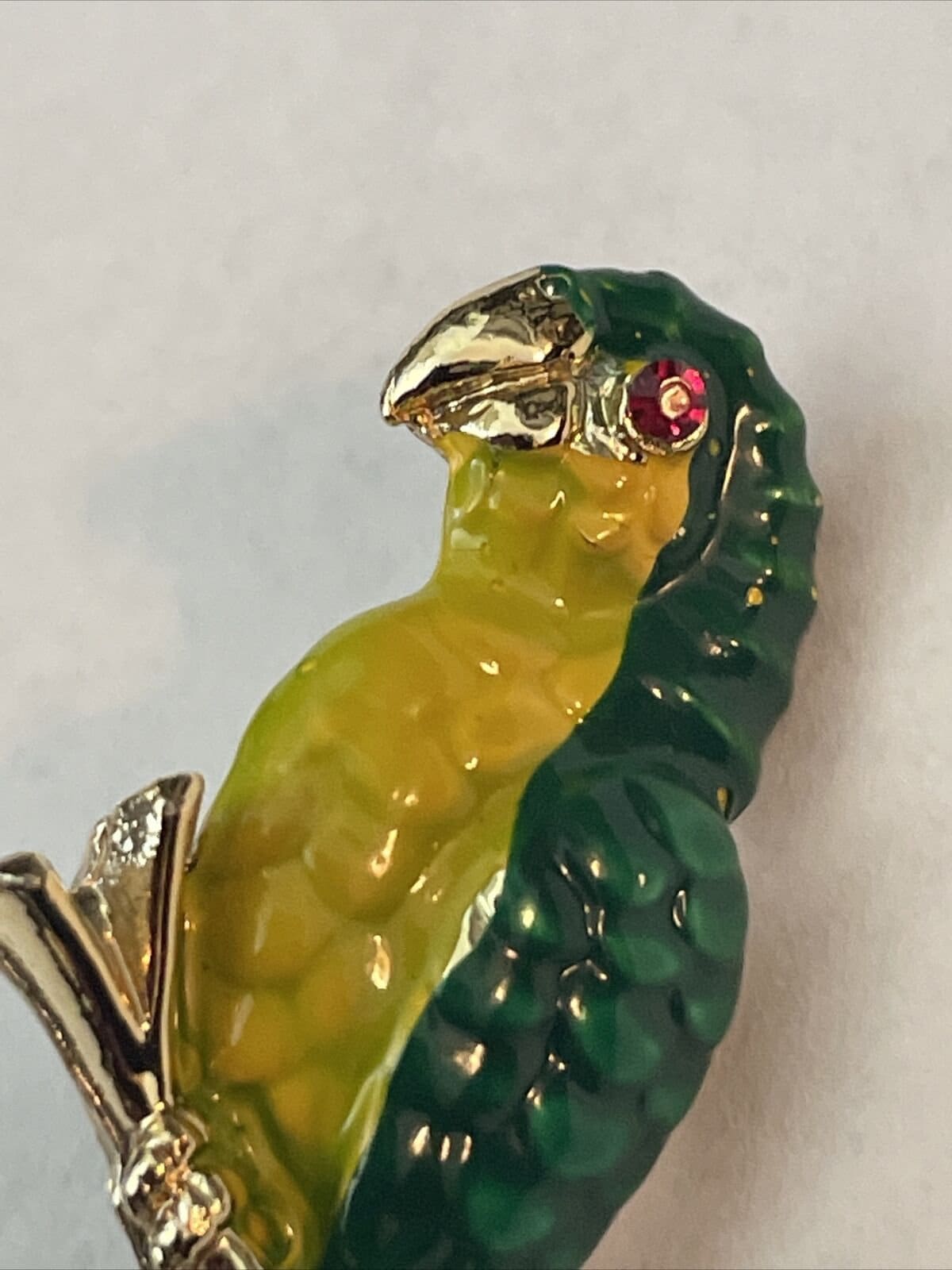 Vintage Gold-tone Enameled Parrot Brooch Figural Bird - Etsy UK