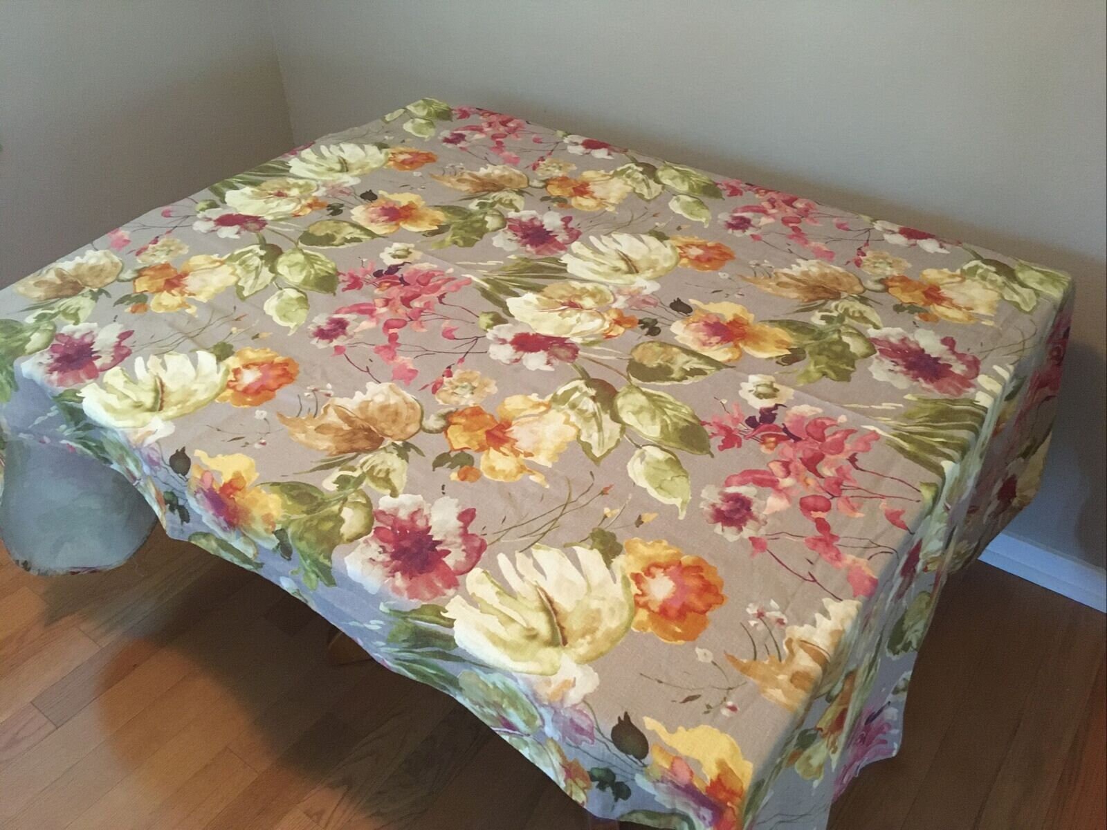 Linens Table Linens Kitchen & Dining Vintage Large Floral Rectangle ...