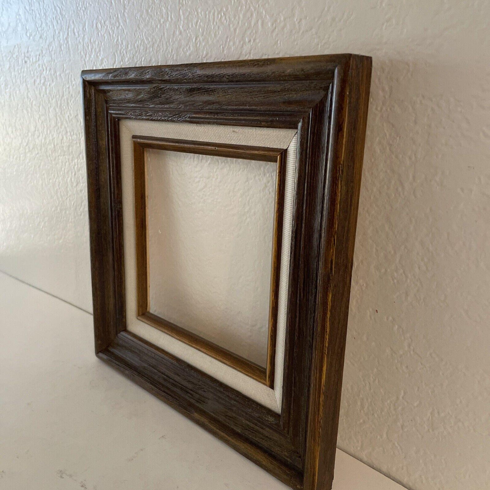 Vintage Mid Century Square Wood Picture Frame 6x6 Window - Etsy