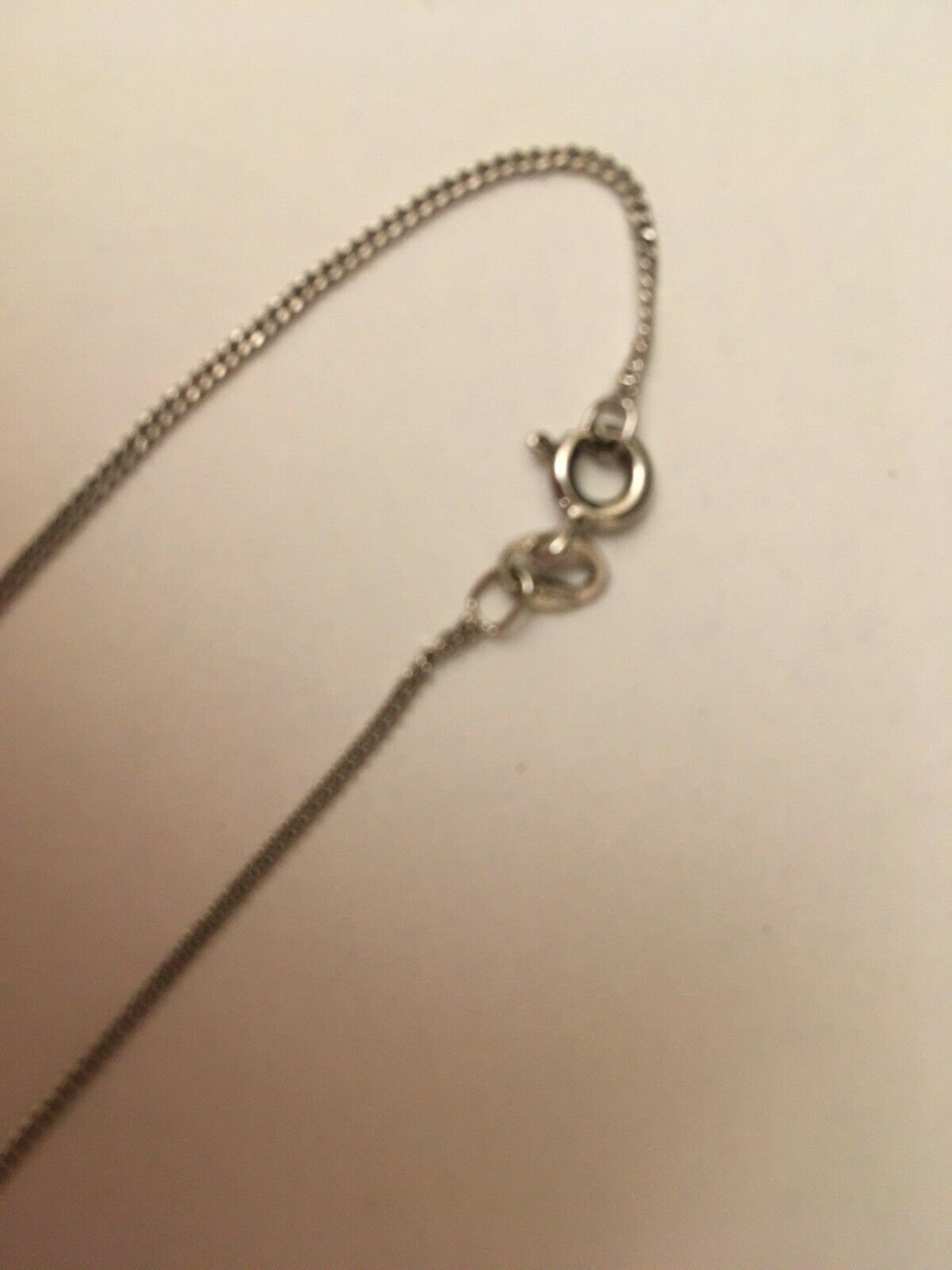 Vintage Sterling Silver Italy 18 Fine Chain Necklace W/ - Etsy