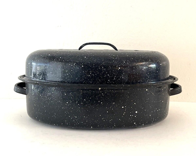 Vintage Small Speckled Enamel Ware Roaster Pan With Lid 9x13" - Etsy