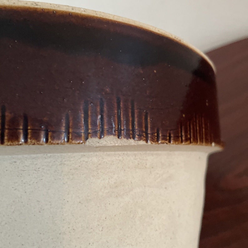 Cook-rite Hearth Bowl Vintage 2- Tone Brown Heavy Crock Bowl 10x6 ...