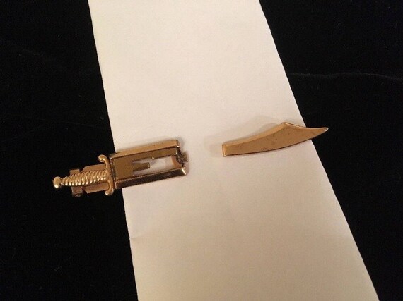 Retro Mid Century Gold Toned Sword Letter F Monogram … - Gem