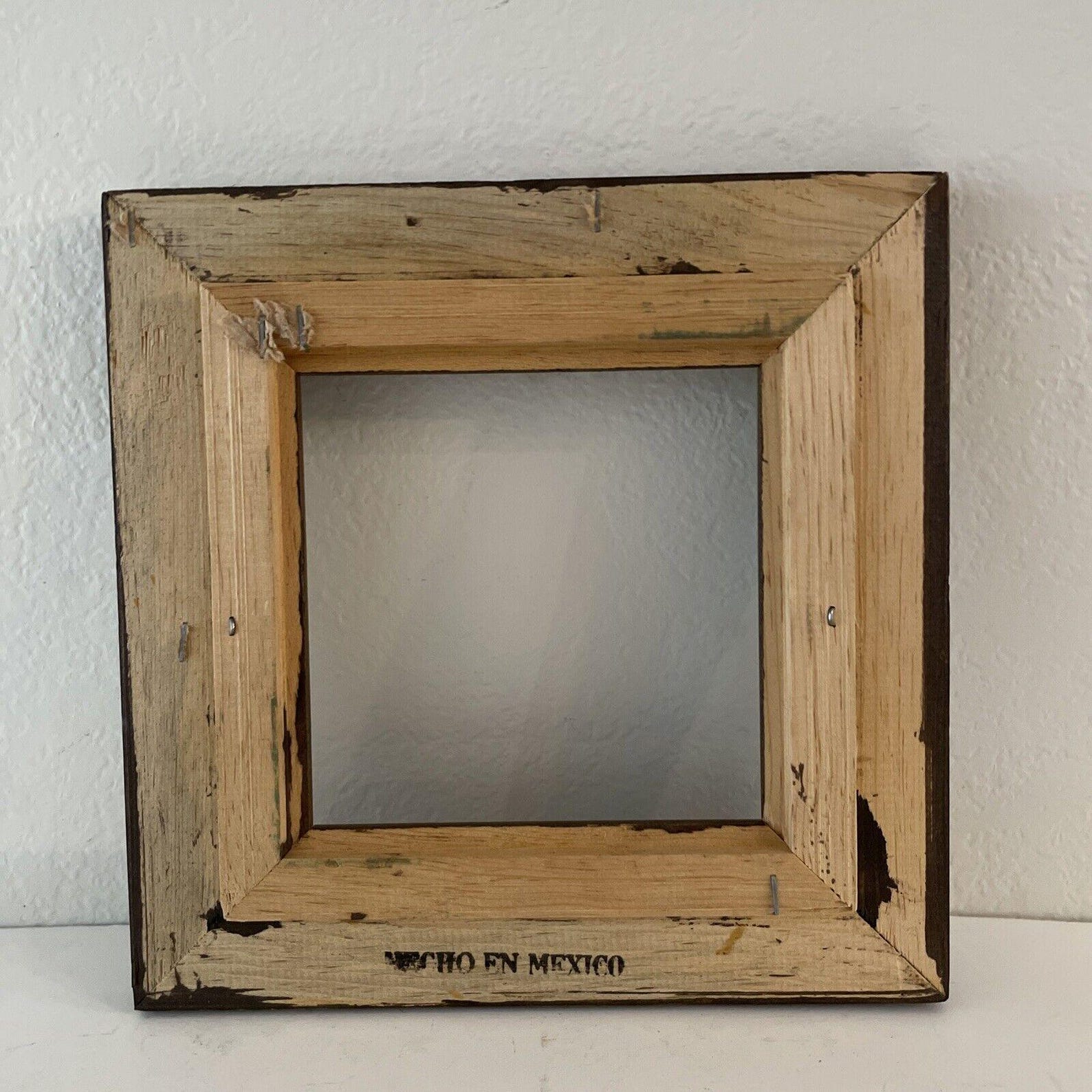 Vintage Mid Century Square Wood Picture Frame 6x6 Window - Etsy