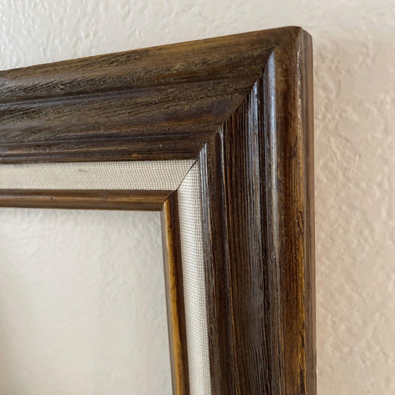 Vintage Mid Century Square Wood Picture Frame 6x6 Window - Etsy