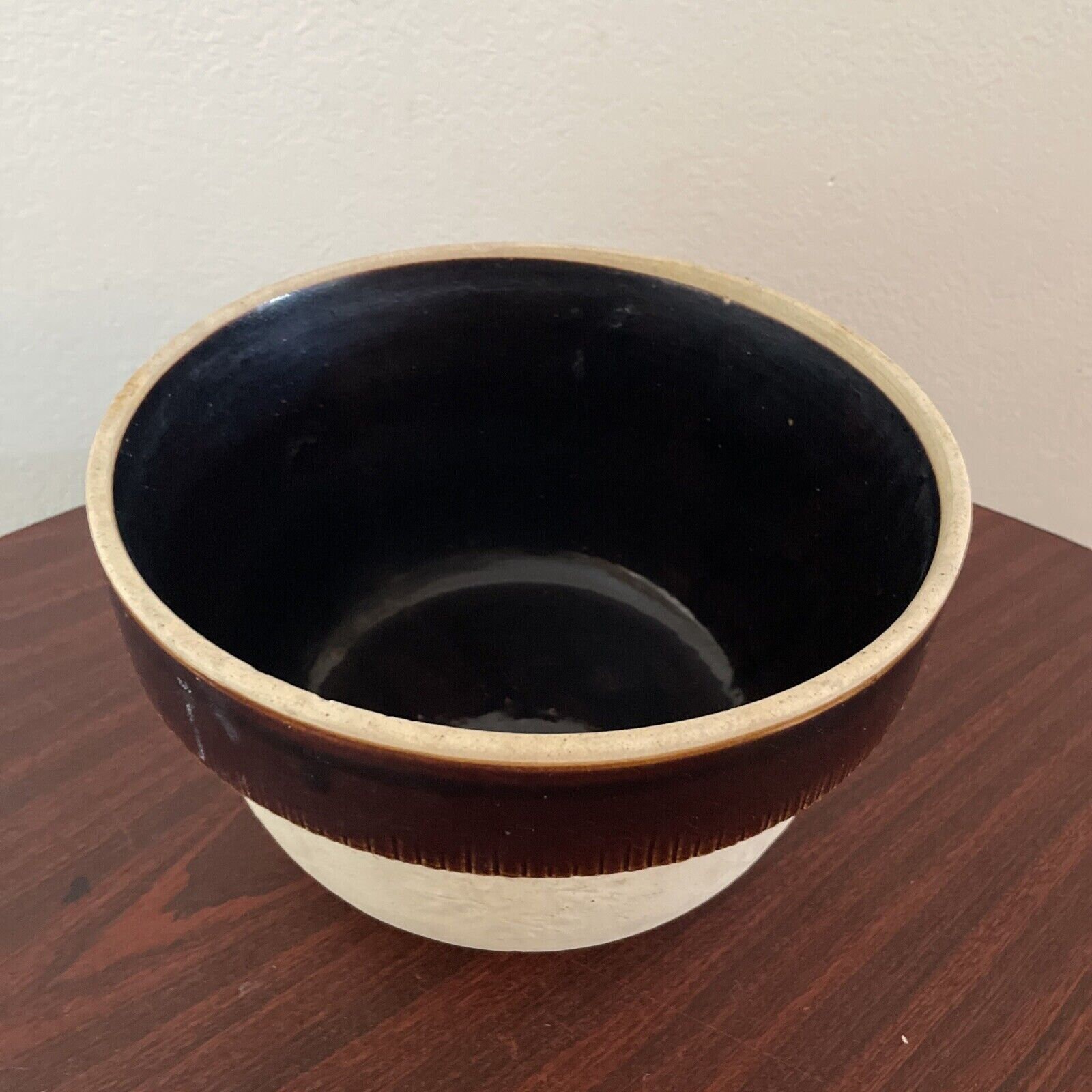 Cook-rite Hearth Bowl Vintage 2- Tone Brown Heavy Crock Bowl 10x6 ...