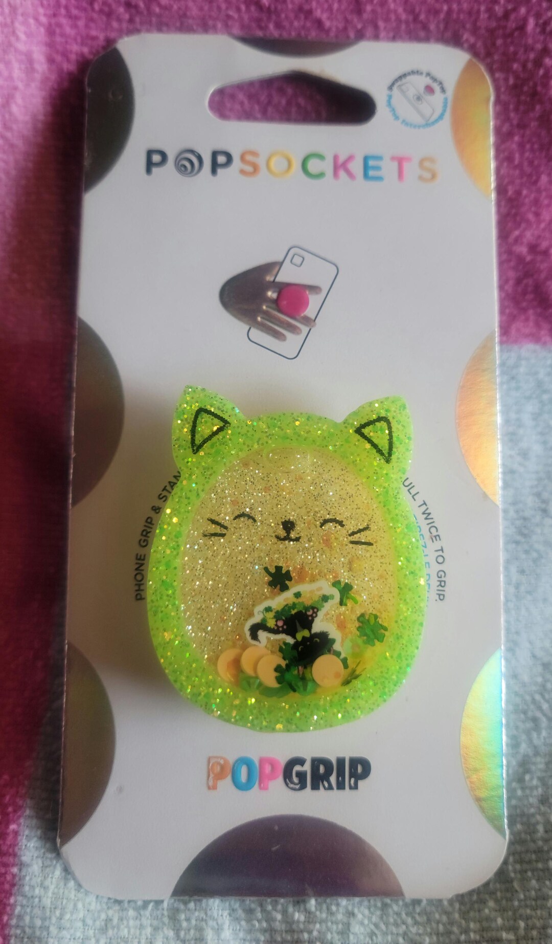 Cute St. Patrick's Day Cat Shaker Phone Grippy or Badgereel - Etsy