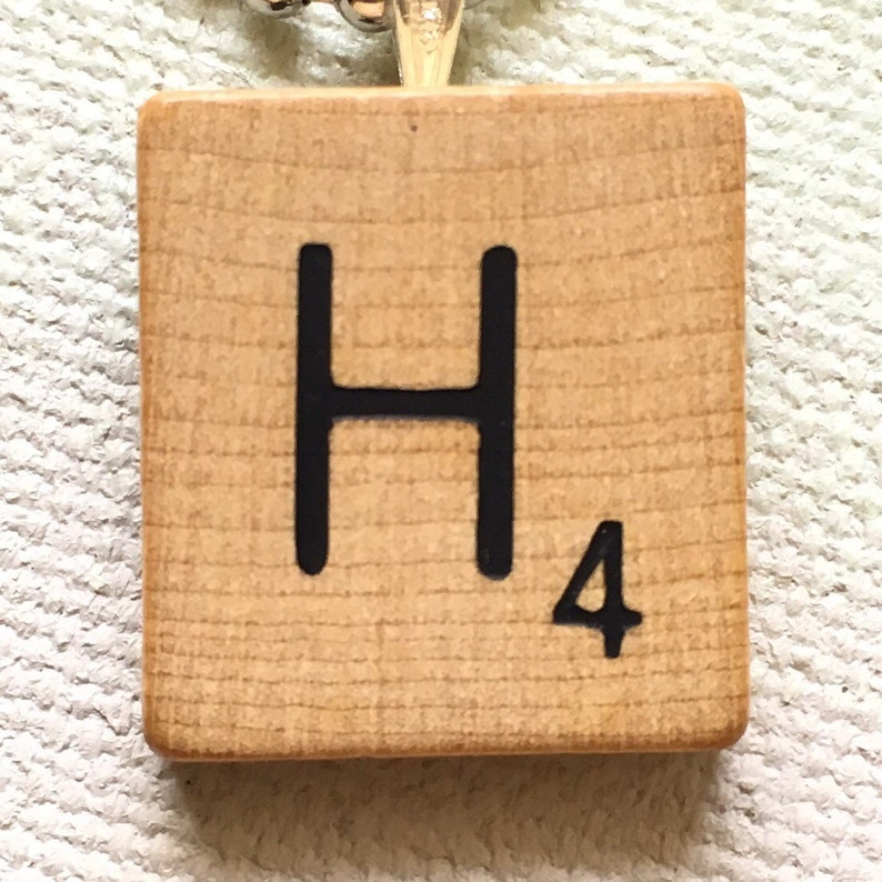 Vintage 1953 Scrabble Tile Pendant Necklace Letter H - Etsy