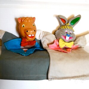 Vintage Pair of Animal Puppets - Etsy