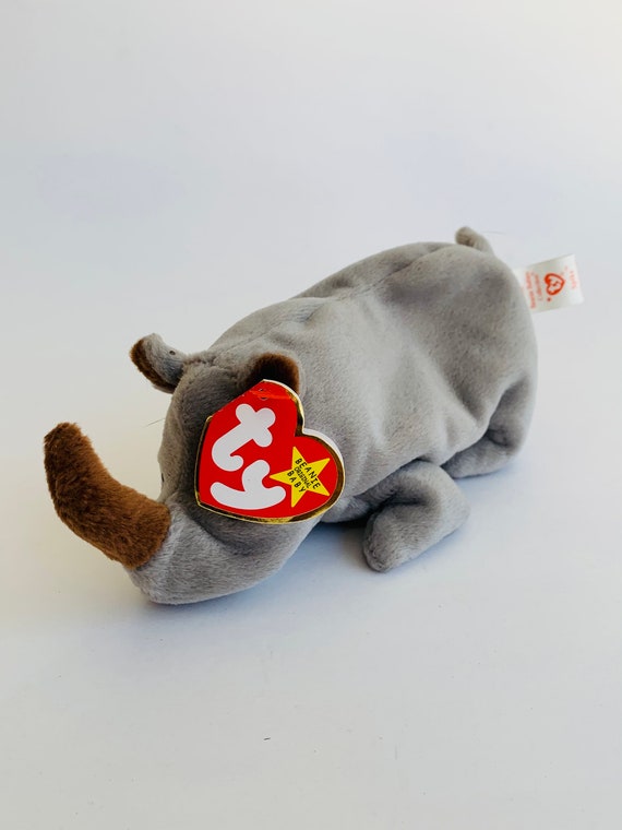 Vintage TY Beanie Baby Spike Rhino Etsy UK